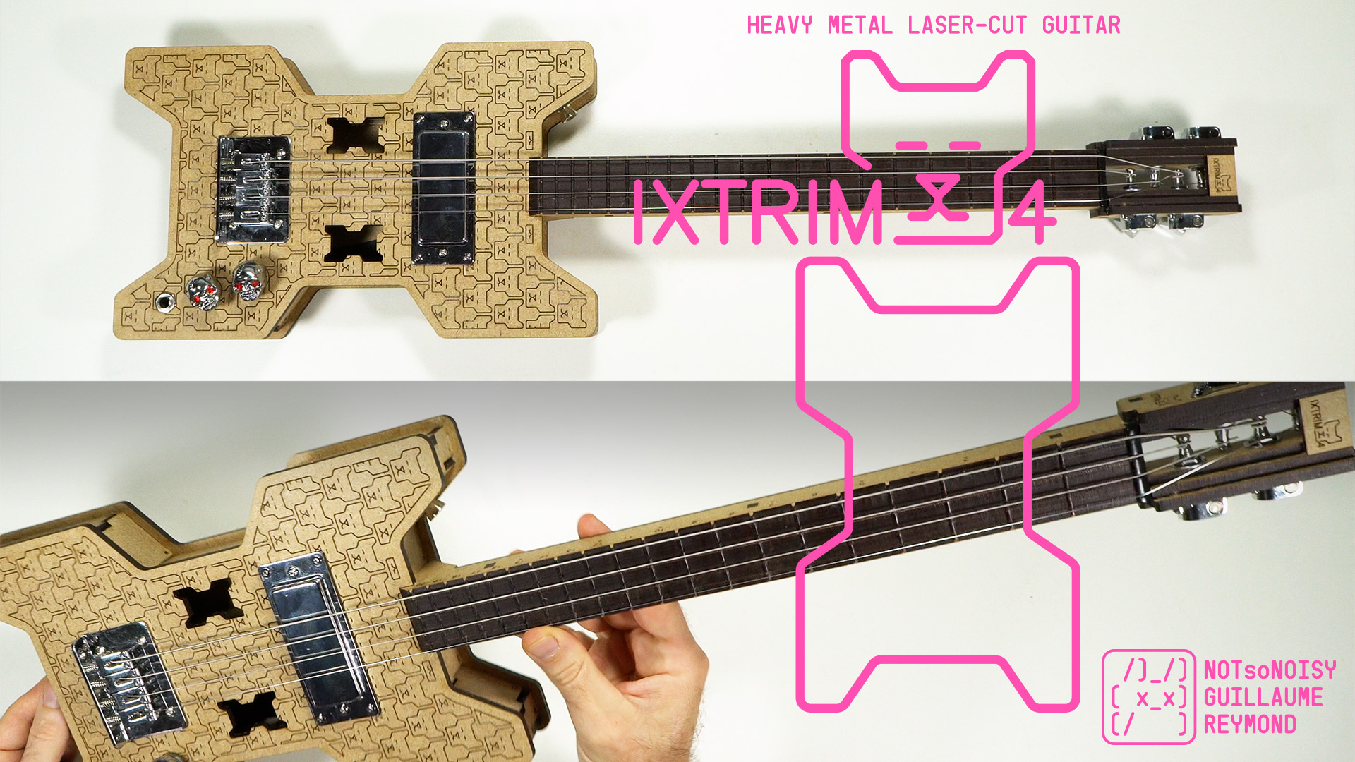IXTRIM 4 laser cut tenor guitar/ukulele DIY - Doc'Labricole